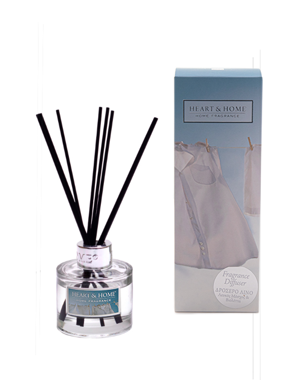 Reed Diffuser Δροσερό Λινό – Heart & Home